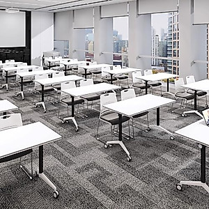 DRemdo 4/8 Person Conference Tables Meeting Tables Seminar Tables Compact Space Maximum ，Office Reception Square Table- Coffee Table Space-Saving Conference Table Dining Table for Business Meetings Ro