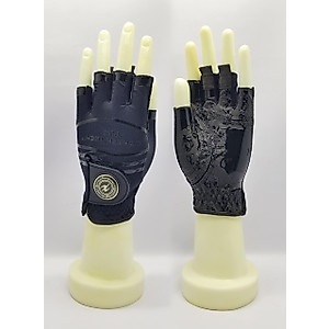 Copper Tech COPPERTECH Plus Womens Half Glove Worn ON Right Hand (White/Pink, MED to LG(ONE Size FIT Most), Worn ON RGHT Hand)