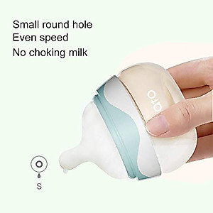 Breast Milk Baby Bottles for Newborn Baby PPSU Anti Colic Infant Bottles Wide Neck Breast-Like Nipple Slow Flow Breastfeeding Toddler Bottles-2pack (2.5oz/pc Blue)