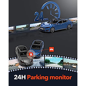 REDTIGER Dash Cam Front Rear, 4K/2.5K Full HD Dash Camera for Cars, Free 32GB SD Card, Built-in Wi-Fi GPS, 3.18” IPS Screen, Night Vision, 170°Wide Angle, WDR, 24H Parking Mode