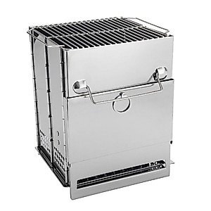 VENS LUEE Notebook Charcoal BBQ Grill Multifunctional Barbecue Camping Stove Tabletop Smoker Folding For Picnic, Camping, Hiking, Traveling, Outdoor Indoor (Style 4)