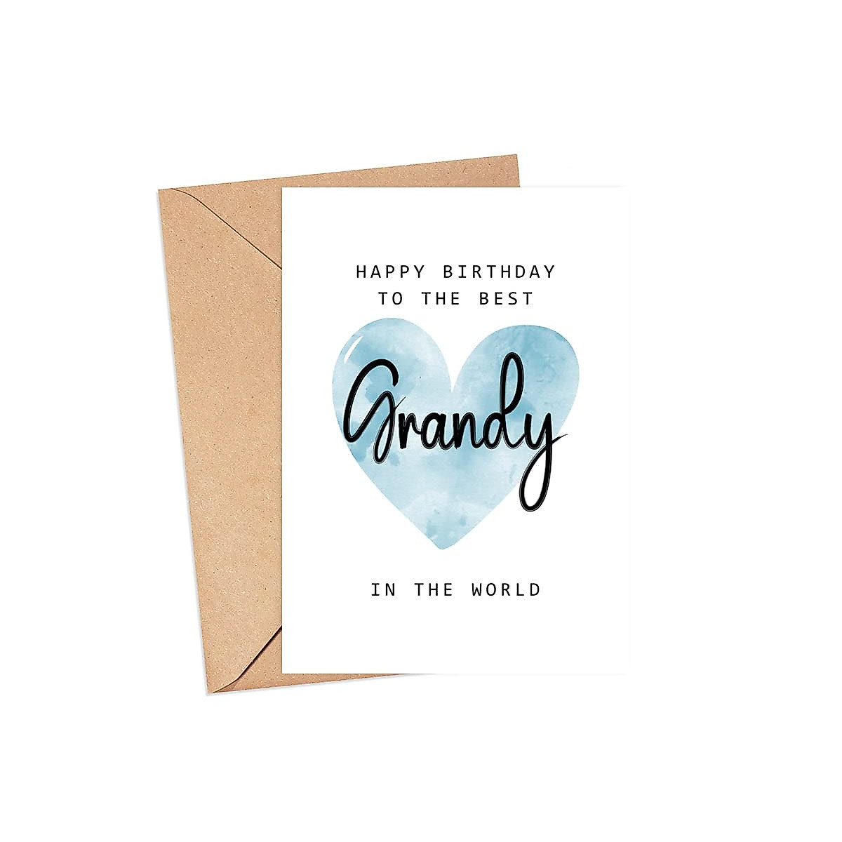 MoltDesigns Happy Birthday To The Best Grandy In The World Card - Grandy Birthday Card - Grandy Card - Father's Day Gift - Happy Birthday Card