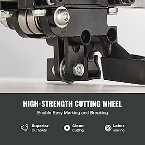 VEVOR Tile Cutter 32 Inch Manual Tile Cutter 1.4 Inch Tile Cutting Machine Ceramic Porcelain Tile Cutter w/Laser Guide All-Steel Frame and Bonus Spare Cutter Wheels Tile Cutter Hand Tool