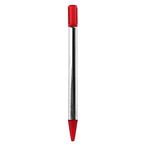Metal Short Adjustable Styluses Pens for Nintendo 3DS DS Extendable Stylus Touch Pen Replacement (Metal Red)