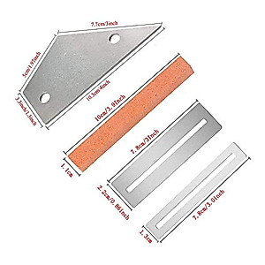 Guitar Luthier Tool Including Fret Leveling Beam Sanding Leveler Beam, Guitar Fret File, Stainless Steel Fret Rocker and Fingerboard Guards Protectors, Grinding Stones