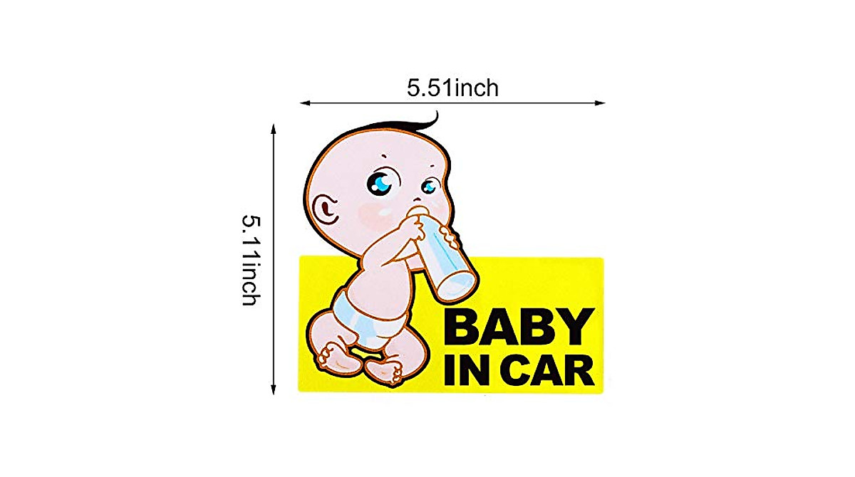 4 Piece Baby Car Sign Stickers - Enhance Safety Today