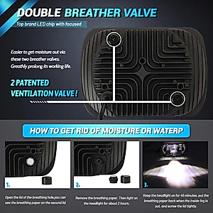 5x7 LED Headlight,JHLion Anti-glare H6054 5x7 7x6 Led Headlights,180W DOT Approved 600% Brighter w/DRL Amber Turn Signal Hi/Low Sealed Beam Compatible with Jeep Cherokee XJ Wrangler YJ GMC Comanche MJ