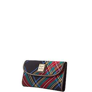 Dooney & Bourke Handbag, Tartan Continental Clutch - Black