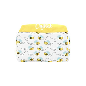 Grandkli Cute Bumble Bee Personalized Diaper Bag Multi-Function Backpack Nappy Bag Travel DayPack for Unisex, One Size