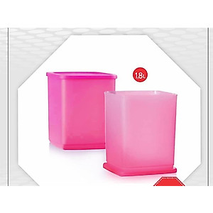Tupperware Square Fruits Vegetables Storer Refrigerator Container Cubix 1.8l 2pc