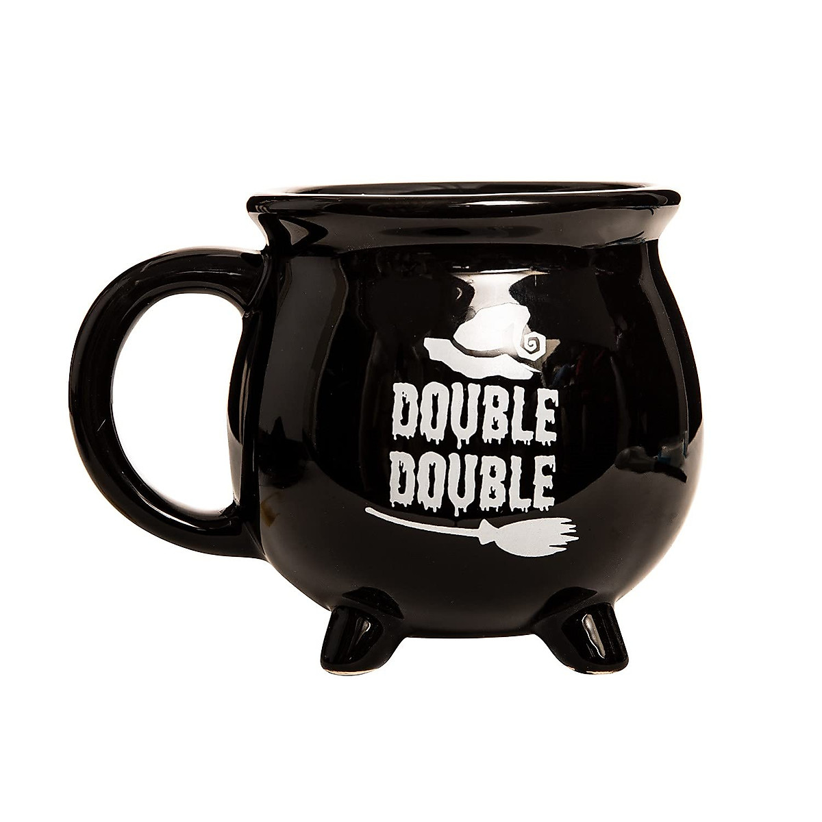 Double Double Toil and Trouble Cauldron Ceramic Coffee Mugs - 2 Pack - 15oz Halloween Mug