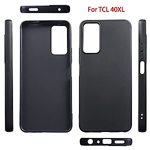 Ansxder Case for TCL 40 XL/TCL 40T,Flexible Soft TPU Scratch Resistant Non-Slip Shock Absorption Back Cover Rubber Slim Back TCL 40XL/TCL 40T Phone Case+2 Pack Tempered Glass Screen Protector