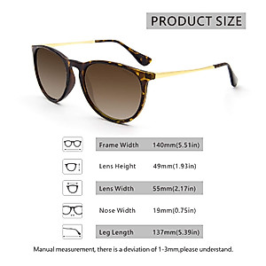 ANDOILT Vintage Polarized Sunglasses for Women Men UV Protection Retro Round Mirrored Lens Brown Gradient & Grey Gradient Lens