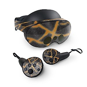 MightySkins Glossy Glitter Skin Compatible with Meta Quest Pro - Lava Rock | Protective, Durable High-Gloss Glitter Finish | Easy to Apply, Remove, and Change Styles | Made in The USA