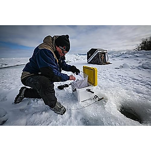 Frabill Magnum Bait Station 13 Quart Live Bait Well, White and Yellow