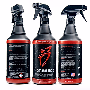 Boat Bling Hot Sauce Premium Hard Water Spot Remover w/High-Gloss Wax Sealants, 32 oz.