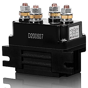 BIGTUR 500A 12V Winch Relay Solenoid Replacement Contactor for 8000-15000lb ATV UTV Truck 4WD 4x4 Winch