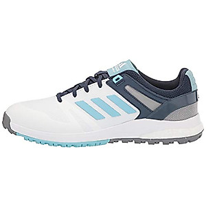 adidas Women's Golf Shoe, White/Hazy Sky/Crew Navy, 8.5