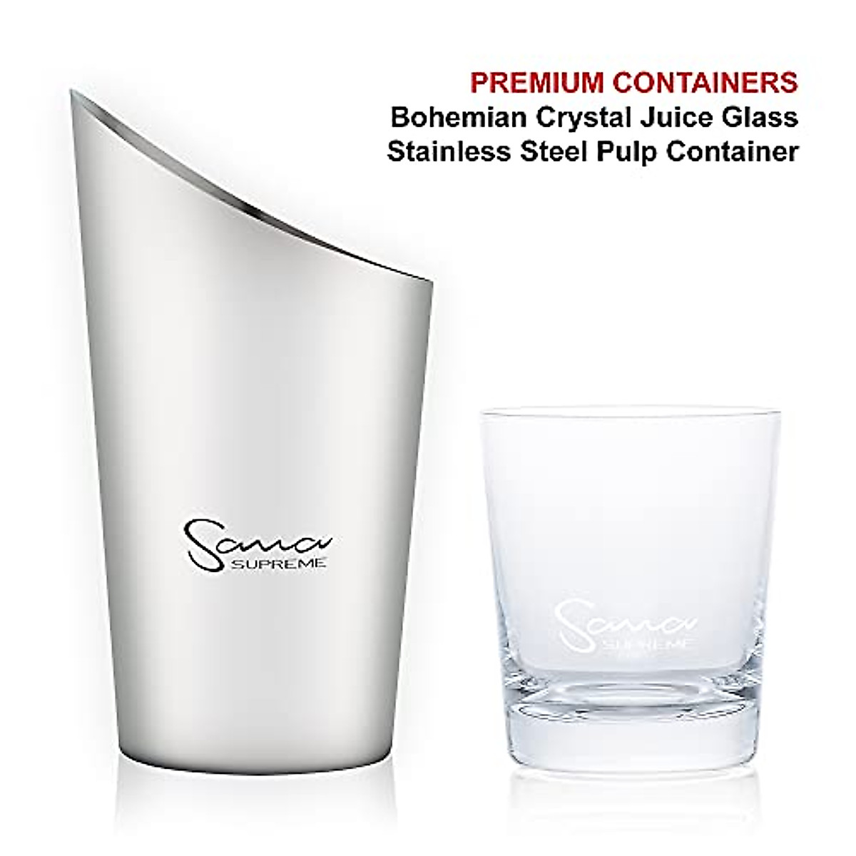 SANA 727 Supreme Low-Speed Masticating Juicer, 4 Speeds: 40 RPM to 120 RPM, 15-Year Warranty, Brushless DC Motor, Fruit, Vegetables and Leafy Greens Juicer, 132 Page Recipe Book, Black