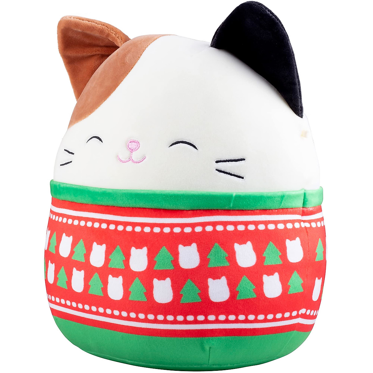 Squishmallows Original 10-Inch Cam The Cat - Official Jazwares Christmas Plush - Collectible Soft & Squishy Kitty Stuffed Animal Toy - Add to Your Squad - Gift for Kids, Girls & Boys
