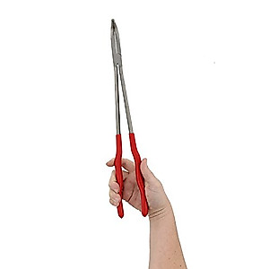 ABN Needle Nose 16in Plier 4-Piece Set – Long Reach 90-Degree Angle, 45-Degree Angle, Straight, and Curved Pliers