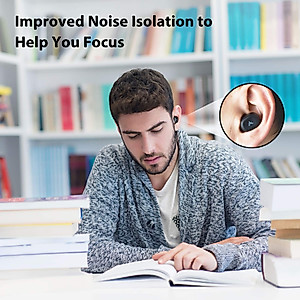 Avantree TW115 Tiny True Wireless Bluetooth 5.0 Earbuds Earphones for Small Ear Canals, with Noise Isolation & Mic, Secure Fit for Sport, 36H in Ear Headphones with Wireless Charging Case (Black)