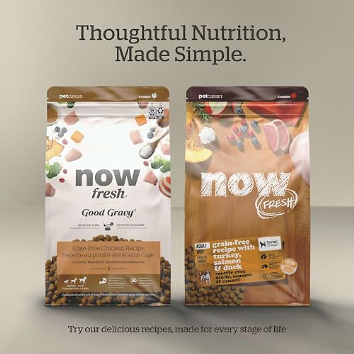 Now Fresh Grain-Free, Dry Dog Food, Real Meat and Fish, Turkey, Salmon and Duck Puppy Recipe, All Breed Size, 3.5 lb Bag