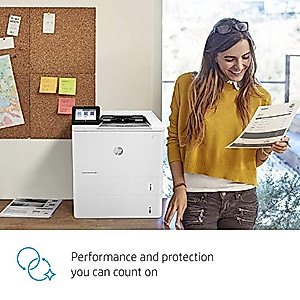 HP LaserJet Enterprise M611x Monochrome Printer with built-in Ethernet, 2-sided printing & extra paper tray (7PS85A) White