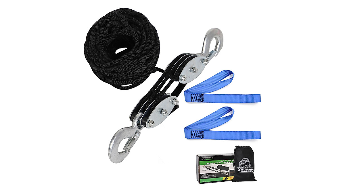 Heavy-Duty 50FT Rope Hoist with 2000 lb Breaking Strength | XSTRAP