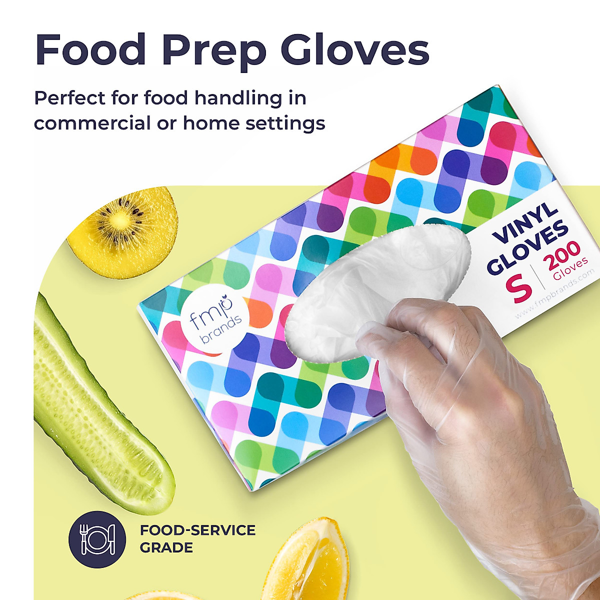 Fit Meal Prep 200 Pack Disposable Gloves Medium Food Safe Gloves Latex Free Powder Free Clear Gloves Food Prep for Cooking, Kitchen, Cleaning