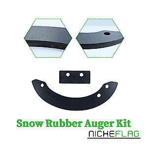 NICHEFLAG 06720-V10-030 Paddles with 22431-V10-013 Belt Replaces Honda HS520 Paddles, Honda HS720 Paddles, 06720 V10 030 for Honda HS520A, HS520AA, HS520AS, HS520ASA, HS520K1, HS720 AA Snow Blowers