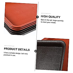 SECFOU 6pcs Pallets Pot Brick Window Practical Sill Duty Large Plants Saucers Stand Succulent Tools Design Tray Plates Red Square Bonsai Hevay -Shaped Drip Potted Base