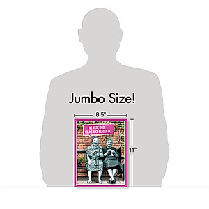 NobleWorks - Big Funny Birthday Greeting Card 8.5 x 11 Inch with Envelope (1 Pack) Large Jumbo Bday Card for Women Young and Beautiful J3635BDG