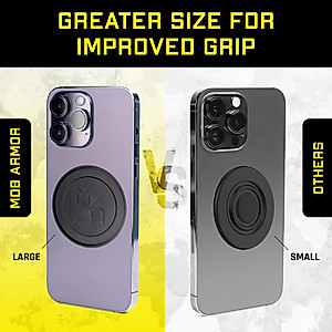 Mob Armor Magnet Flex Plate - Magnetic Phone Mount for iPhone, Android, Ipad and Tablets, Wireless Charging- 2mm Thick Metal Plate - Replacement Face Plate Holder, and Car/Truck Use.