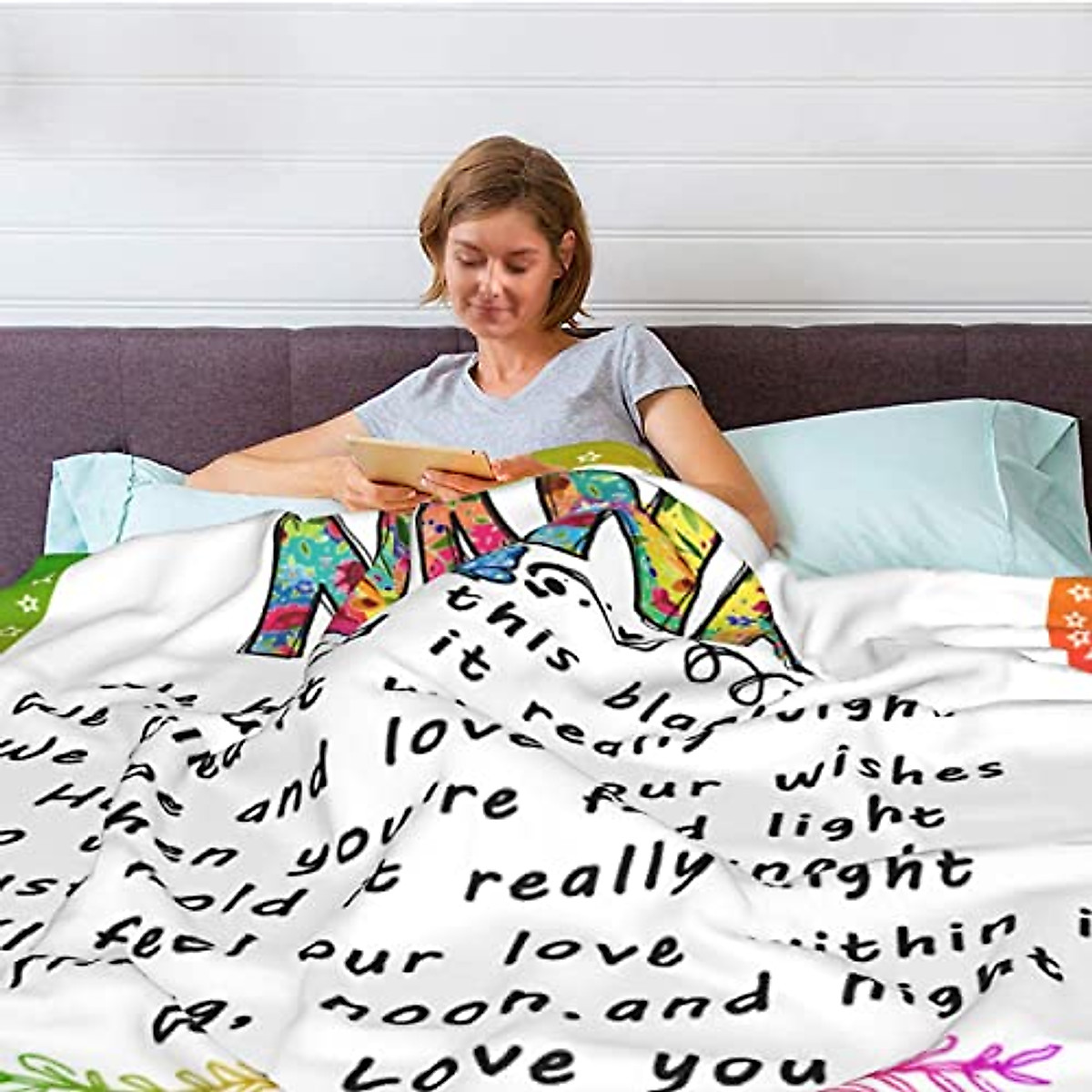 Nana Gifts Nana Birthday Gifts Blanket Nana Gifts from Grandkids Nana Gifts from Granddaughter,Grandson, Nana Throw Blanket Filled with Loving Sentiments, Gifts for Nana Throw Blanket 50” X 60”