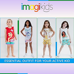 Disney Minnie Mouse Toddler Girls Tank Top and Active Retro Dolphin French Terry Shorts Red 4T