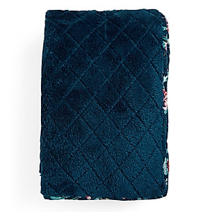 Vera Bradley Women's Fleece Solid Throw Blanket, Rose Toile, 80 X 50
