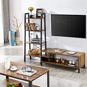 Yaheetech TV Stand for Bedroom with Storage Shelves, TV Console Table for TVs up to 50 inch with Open Storage, Entertainment Center for Small Spaces