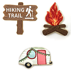 Camping Cookie Cutter Set 3 Pc - Foose Cookie Cutters - USA Tin Plated Steel