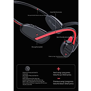 GenXenon Bone Conduction Headphones Bluetooth 5.3 Open Ear Headphones IPX6 Waterproof 8 Hours Playtime Wireless Earphones Bluetooth Headset with Mic for Running, Cycling, Driving, Sports, and Fitness