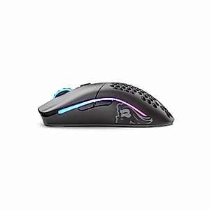 Glorious Model O- (Minus) Wireless Gaming Mouse - 65g Superlight Honeycomb Design, RGB, Ambidextrous, Lag Free 2.4GHz Wireless, Up to 71 Hours Battery - Matte Black