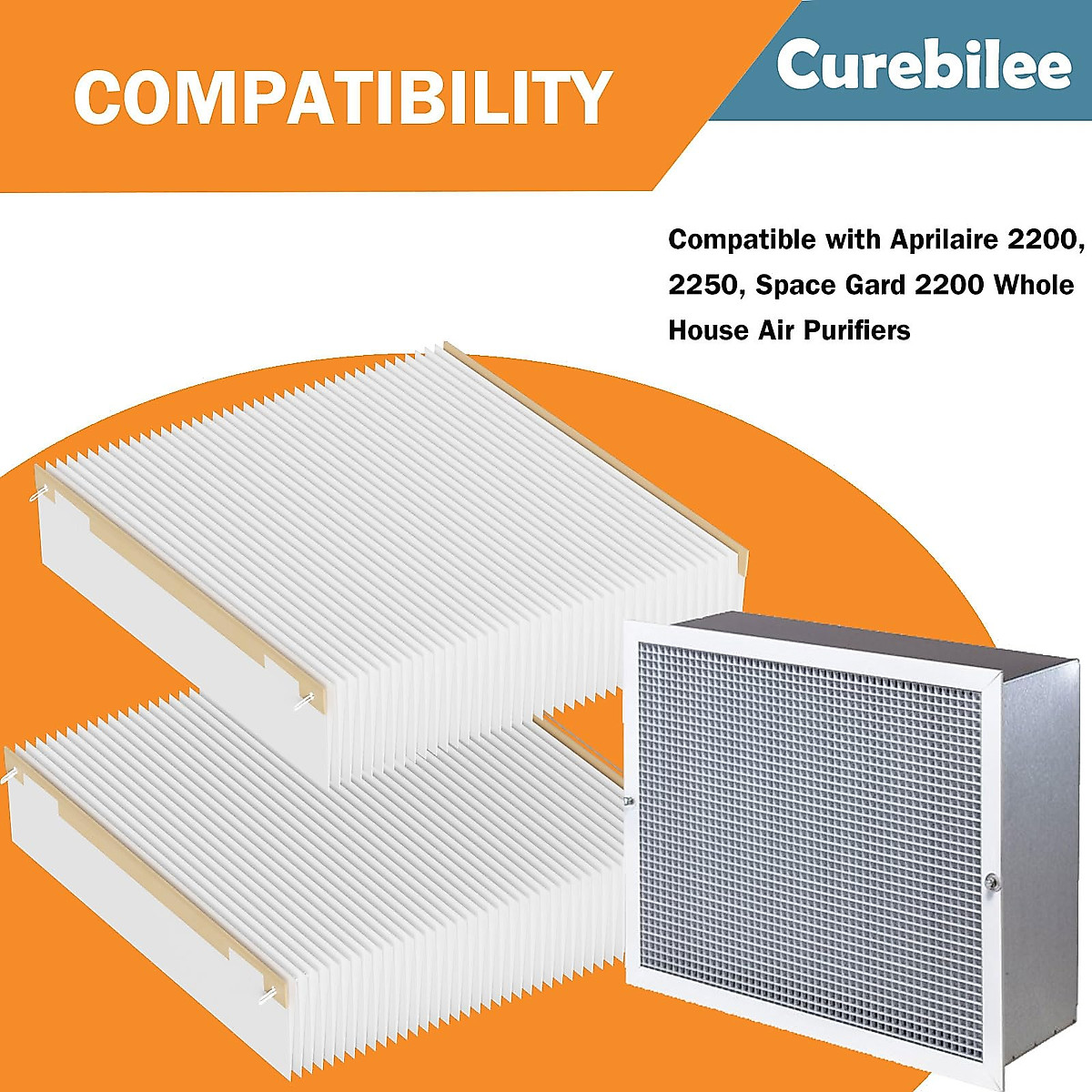 201 Replacement Filter MERV 13 Compatible with Aprilaire 2200, 2250, Space Gard 2200 Whole House Air Cleaner Purifiers and Lennox PMAC-20C (Lennox X0445), MERV-13 Air Filter, 2-Pack