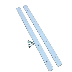 White Plastic Guide Rails for Grooved Drawers/Compatible for Some IKEA/and Older Dressers and Nightstands 11.25” L x 5/8”W x 5/16”Thick / 2 Rails and Fasteners by E.H.C.
