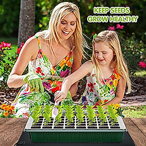 YOHIA Seed Starter Tray with Grow Light,40 Cells Seed Starter Kit with Humidity Dome and Heat Mat Seedling Starter Trays,Germination Kit for Seed Growing,Seedling Starting,Cloning & Plant Propagation