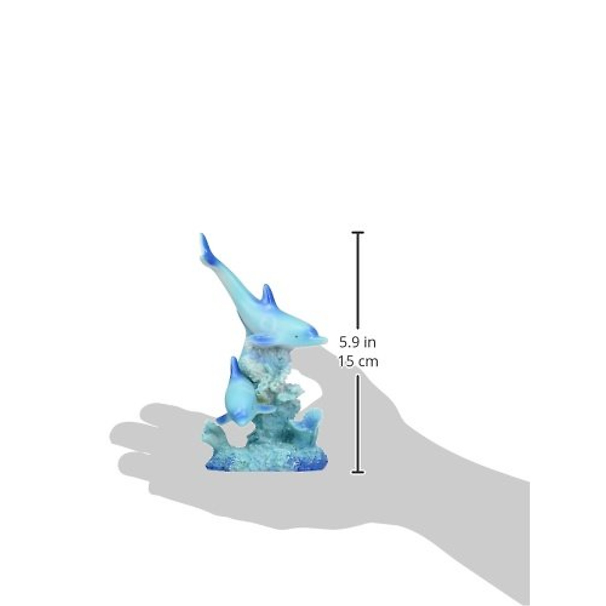 StealStreet SS-G-90065 Marine Life Two Dolphin Design Figurine Statue Decoration Collection