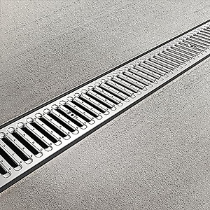 Vodaland - 4 inch Trench Drain Stamped Steel Package - 4.8" Depth - PC8020