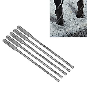 Impact Drill Bits, High Hardness Easy Installation Good Compatibility Wear Resistant 5PCS Rotary Hammer Drill Bit Set for Concrete Brick Stone (6mm)