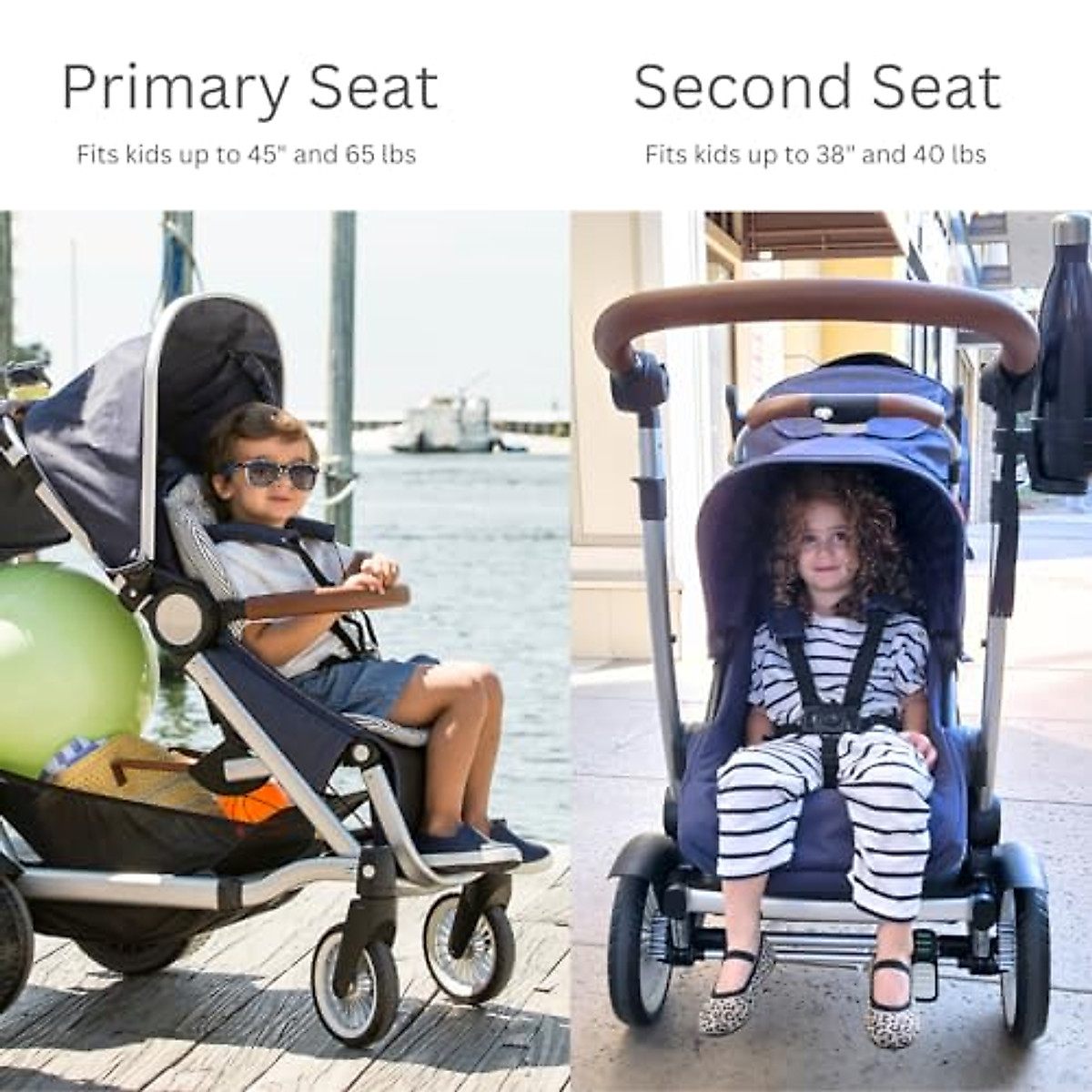 Austlen Entourage 2.0 Double Stroller in Navy (Also Available in Black)