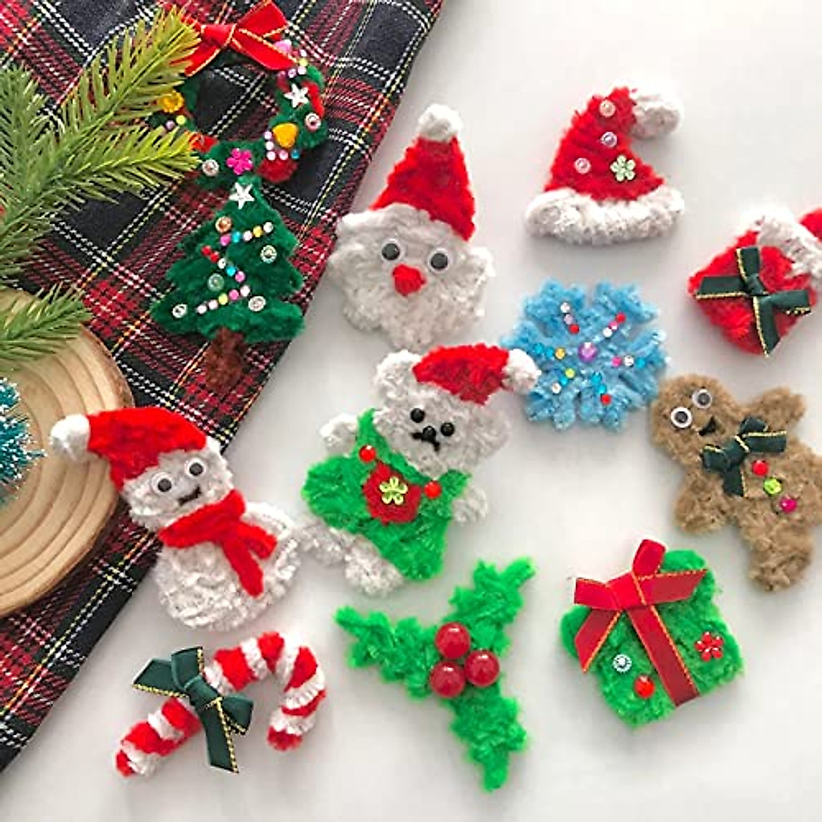 Cuttte Pipe Cleaners Craft Supplies - 100pcs White Pipe Cleaners Craft Kids DIY Art Supplies, Pipe Cleaner Chenille Stems, White Pipe Cleaners Bulk (6 mm x 12 inch)