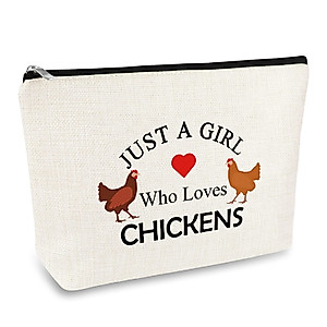 Chicken Gifts for Chicken Lovers Makeup Bag Gifts Crazy Chicken Lady Gift Cosmetic Bag Chicken Farmer Gifts Chicken Mom Gifts Cosmetic Pouch Christmas Birthday Gift for Chicken Lovers Daughter Friend